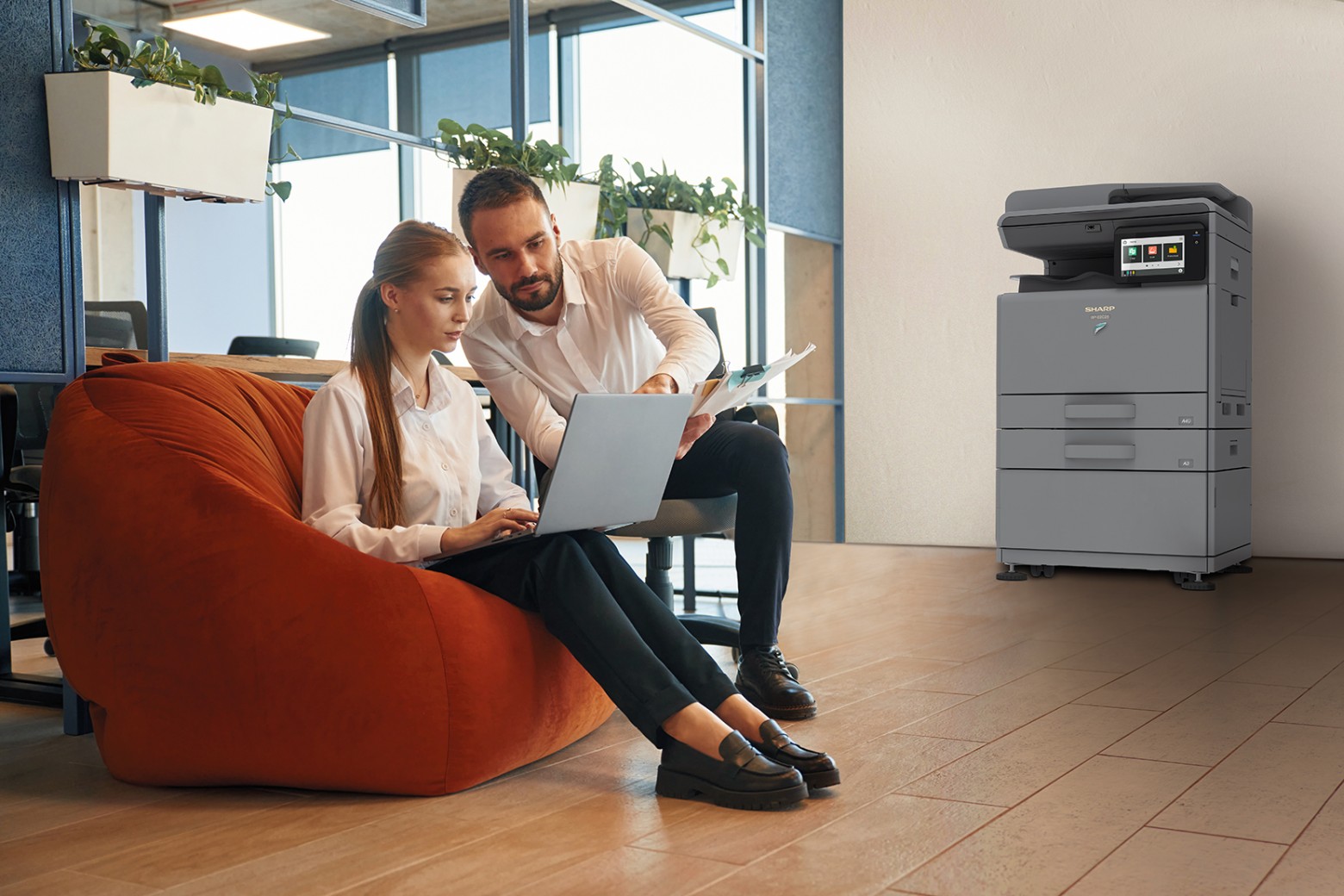 Sharp targets offices with limited space. BP-22C25: Small printer, big ...